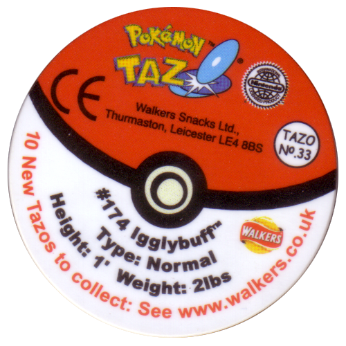 Tazos > Walkers > Pokémon